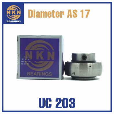 Jual Bearing Unit UC203 NKN Diameter As 17MM Original | Shopee Indonesia