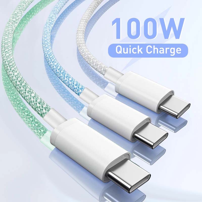 Jual Kabel Data 100W 6A Fast Charging For Type C Micro USB iPhone ...