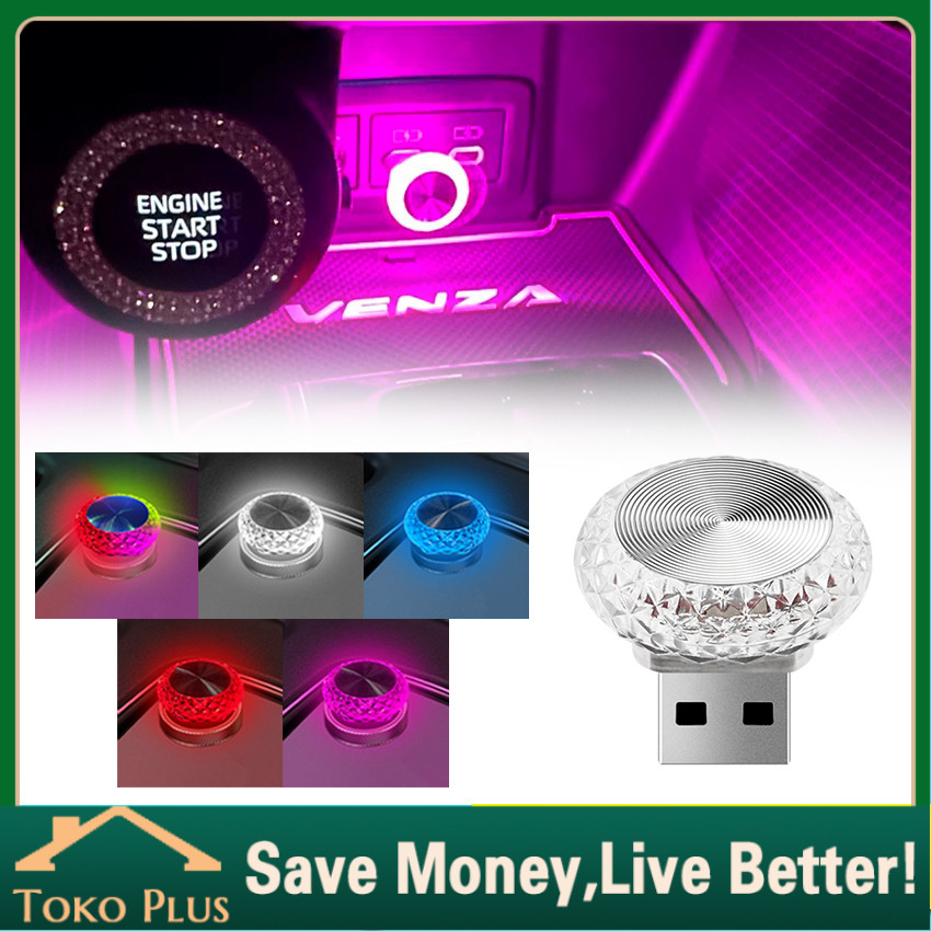 Jual Lampu LED Interior Mobil USB Car Light Atmosphere Dekorasi Diamond ...