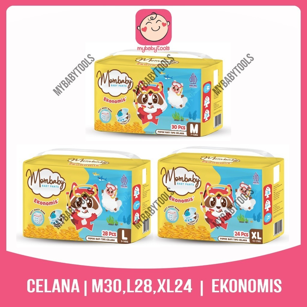 Jual MOMBABY PANTS EKONOMIS M30 L28 XL24 S32 M30 L26 XL22 XXL20 POPOK CELANA | Shopee Indonesia