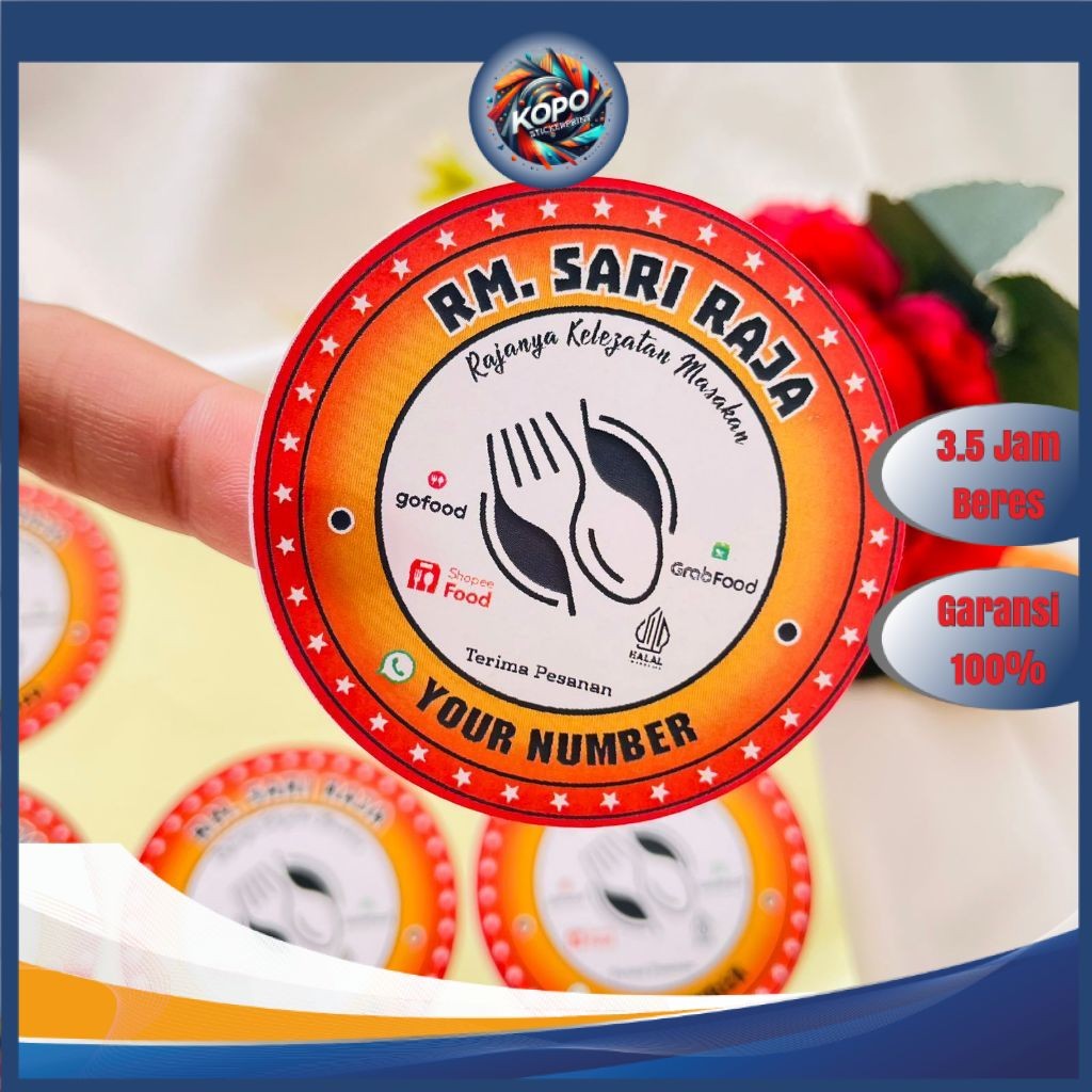 Jual KOPO 2-4 Sticker Warung Nasi Warnas Label Logo Rumah Makan Stiker ...