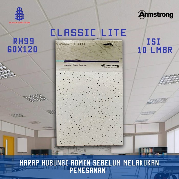 Jual Plafon Akustik Armstrong Classic Lite RH99 Uk 120 x 60 | Shopee Indonesia