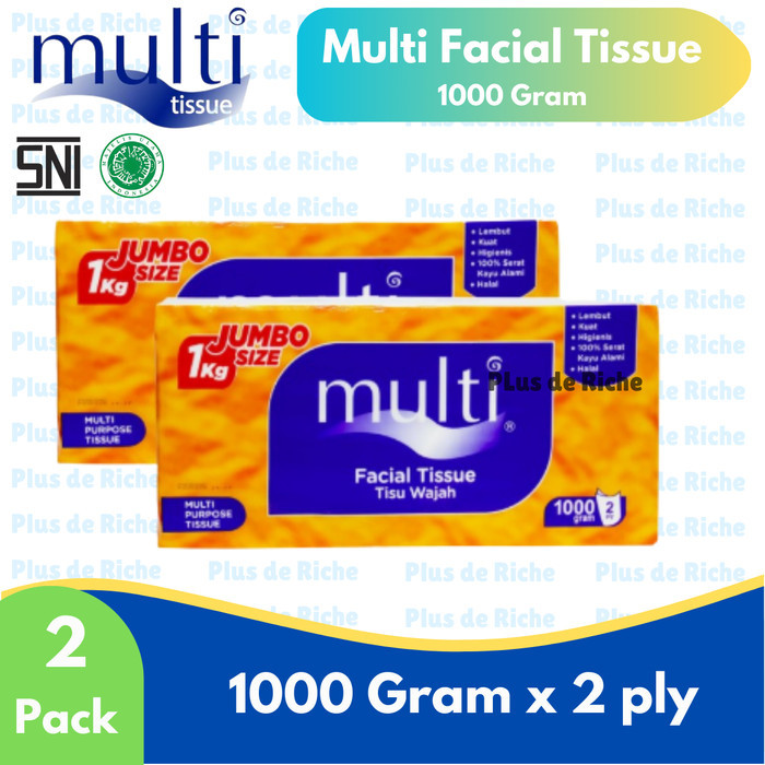 Jual (2 Pack) Tissue Multi 1000 Gram - Multi Facial Tissue JUMBO Size ...