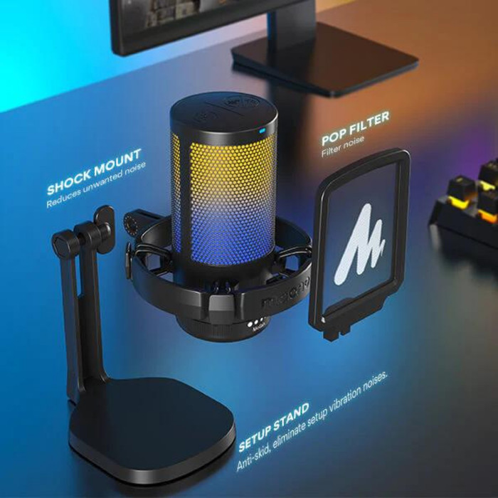 Jual MAONO DGM20 Condenser USB Gaming RGB Microphone + Noise Canceling DM20 - ACK | Shopee Indonesia