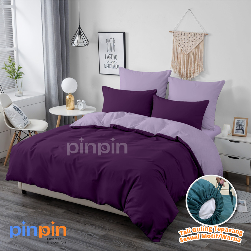 Jual Bedcover Set Sprei Magenta Mix Lilac Ukuran Lengkap - Pinpin ...
