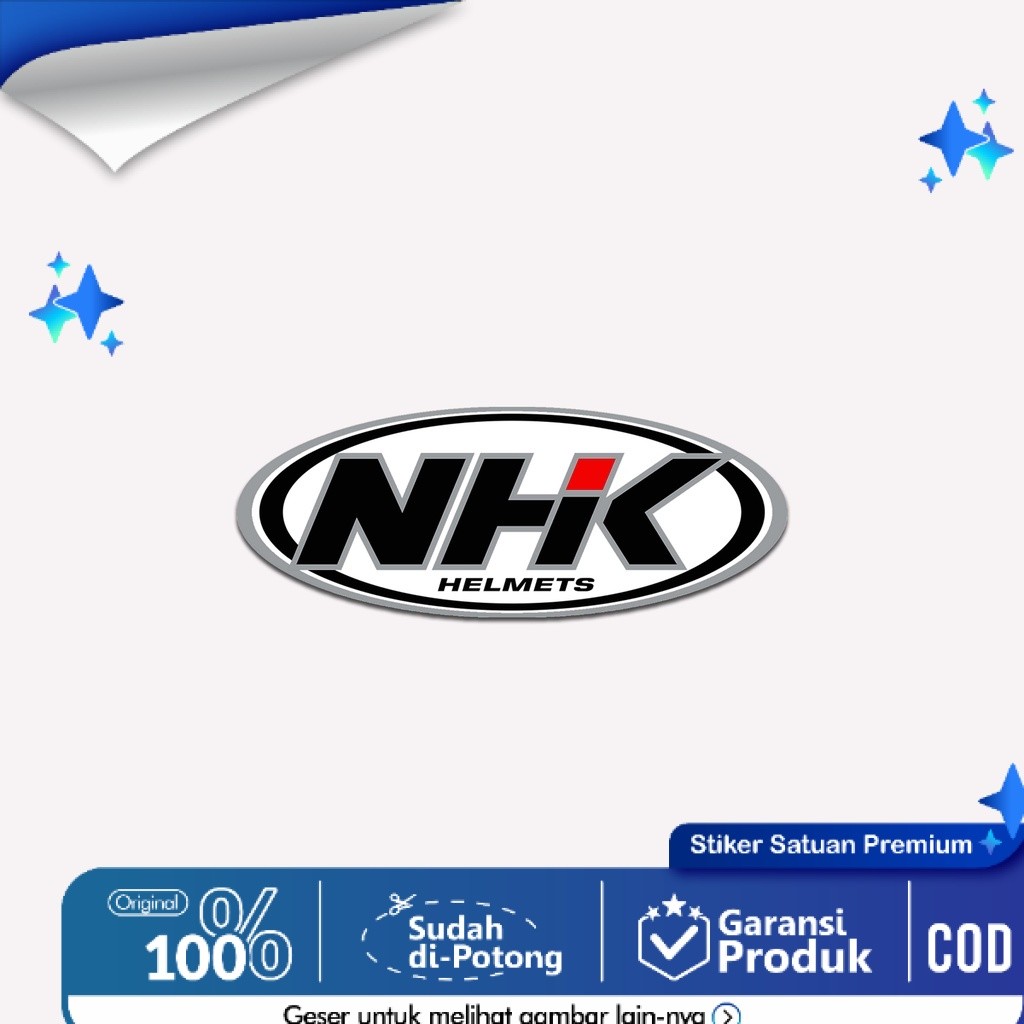 Jual Stiker NHK Helmet Oval Sticker Helm NHK Fullface | Shopee Indonesia