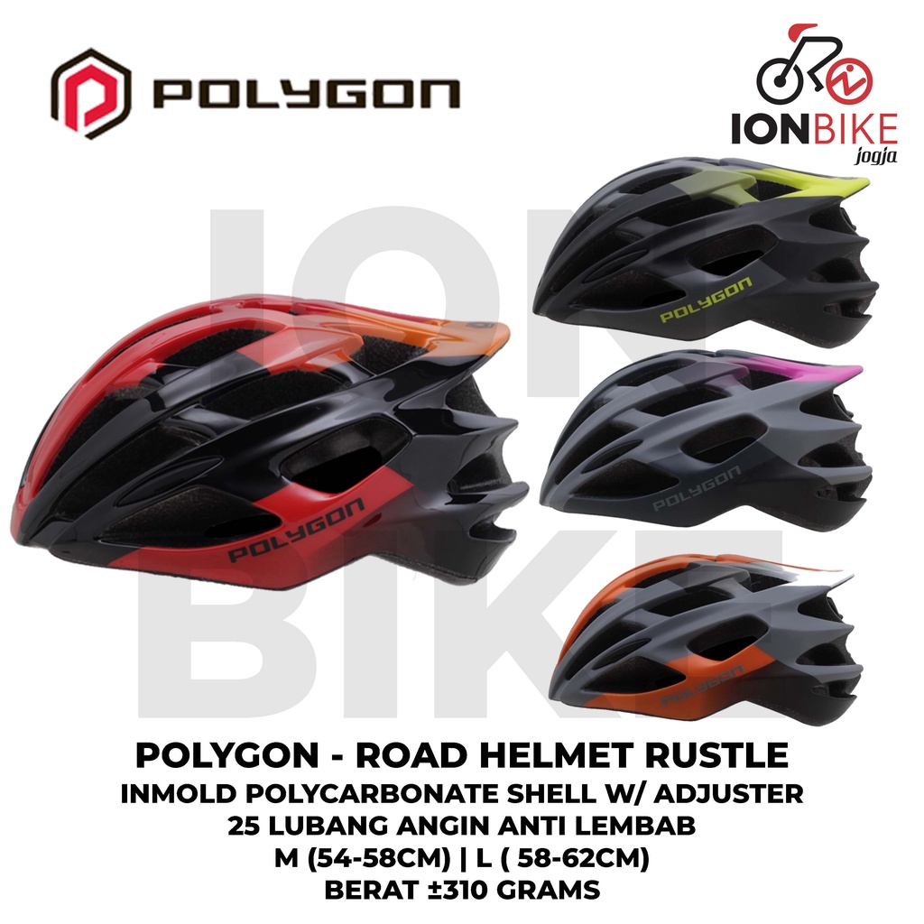 Jual Helm Sepeda Balap Polygon Rustle Road Bike Roadbike Ringan Murah ...