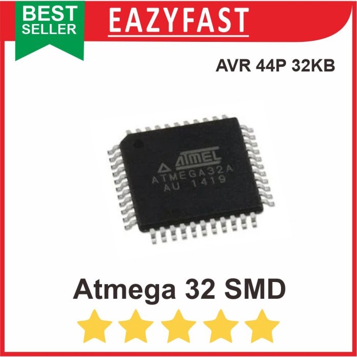 Jual IC Atmel Atmega AT Mega 32 SMD Atmega32 Chip AVR Micro Controller uC | Shopee Indonesia