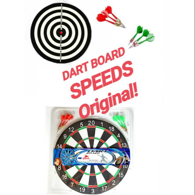 Jual Dart Board/Dart Game Kayu Speeds Original 38cm | Shopee Indonesia