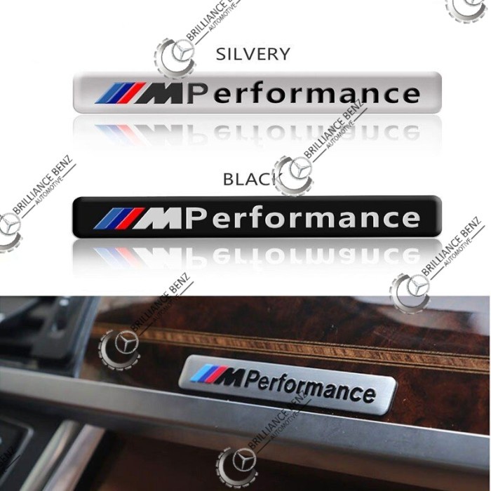 Jual EMBLEM M PERFORMANCE BMW STAINLESS STEEL BLACK AND CHROME 10MM X ...