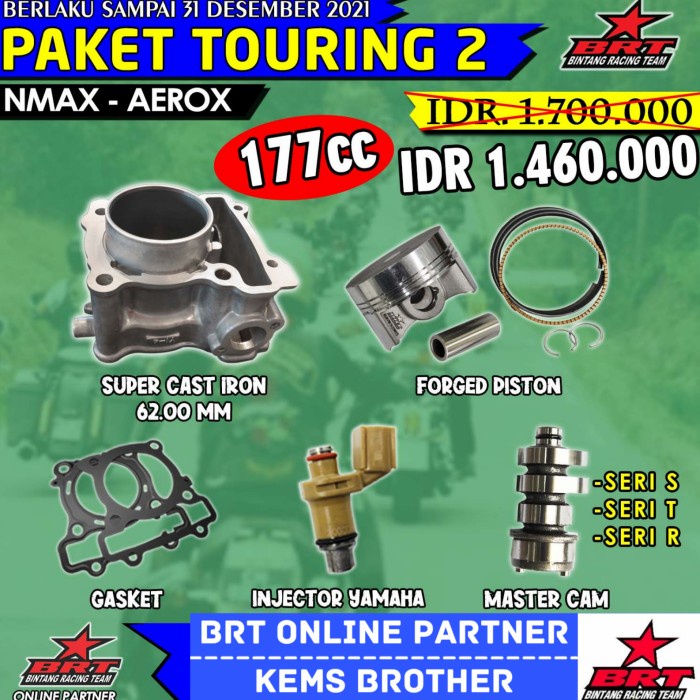 Jual BLOK AEROX NMAX BRT PLUS MASTERCAM DAN INJEKTOR TOURING 2 - aerox ...