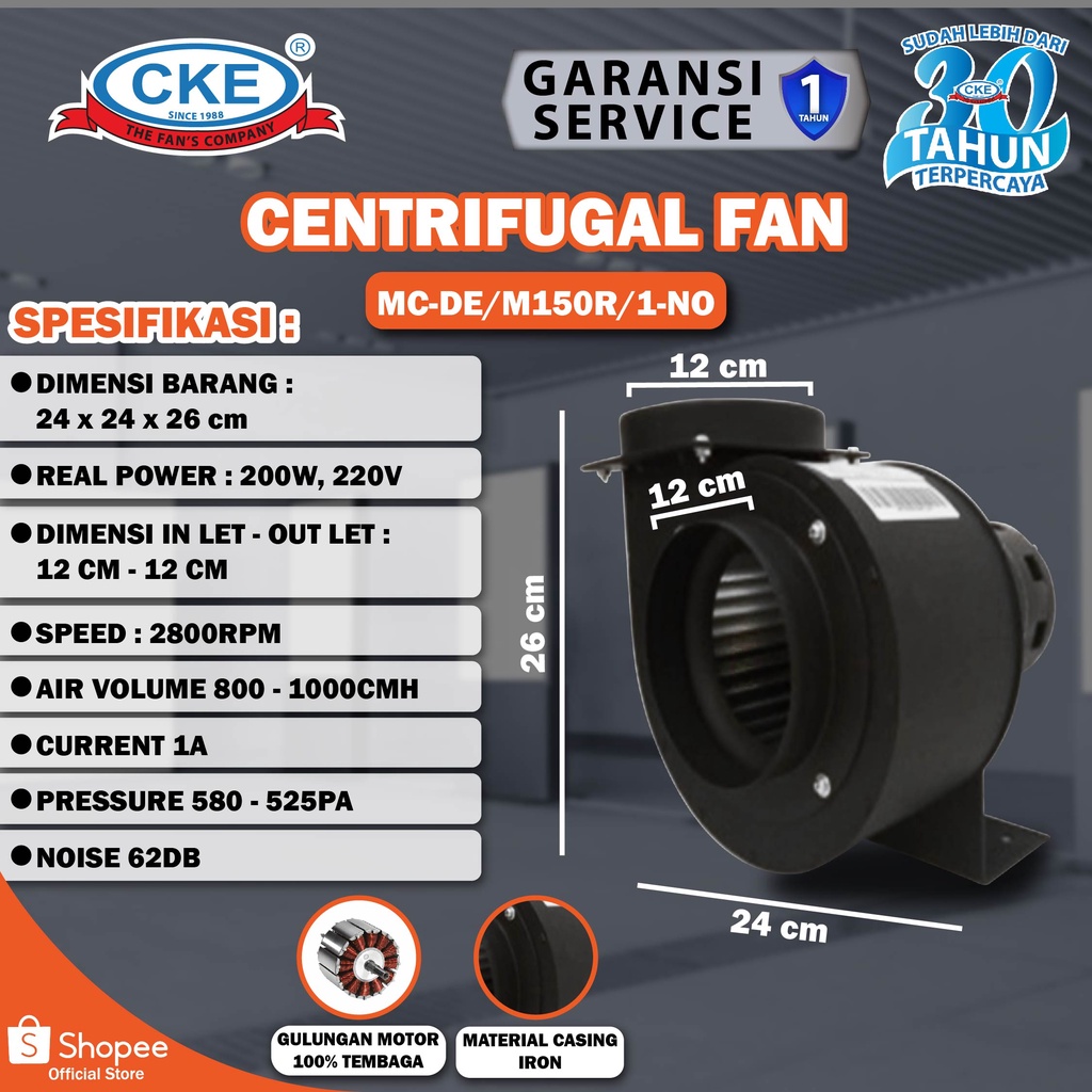 Jual Centrifugal Fan MC-DE/M150R/1-NO/Mini centrifugal/ centrifugal ...