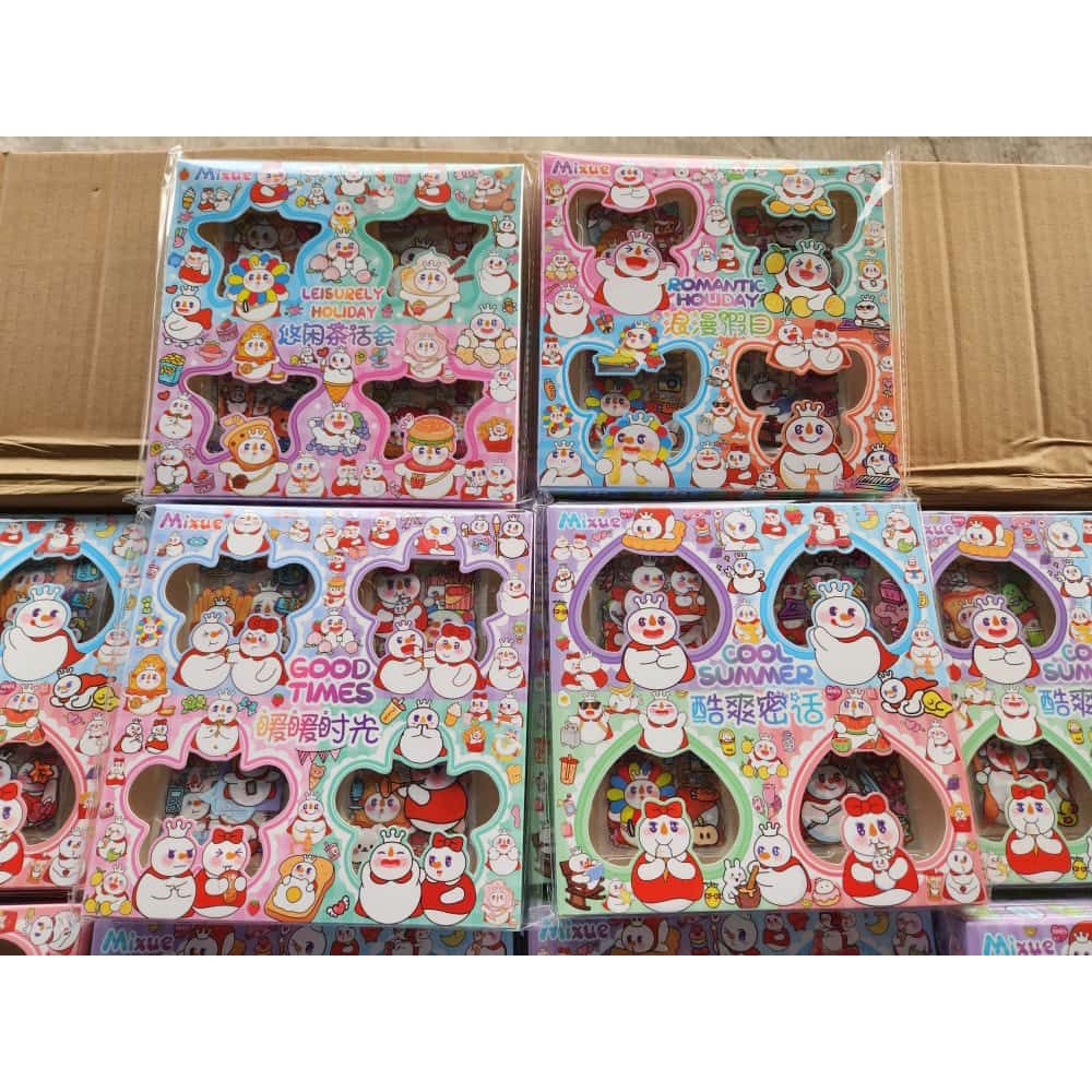 Jual BOP STICKER MIXUE VIRAL RAINBOW ISI 100PCS PER BOX WATERPROOF ...
