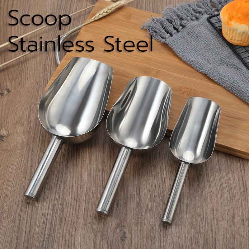 Jual Scoop Stainless Steel - Sekop Es Batu - Serokan Biji Beras Tepung ...