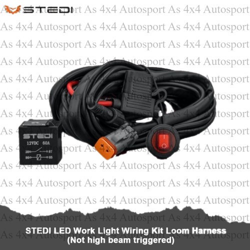 Jual Stedi LED Work Light Wiring Kit Loom Harness (Not High beam ...