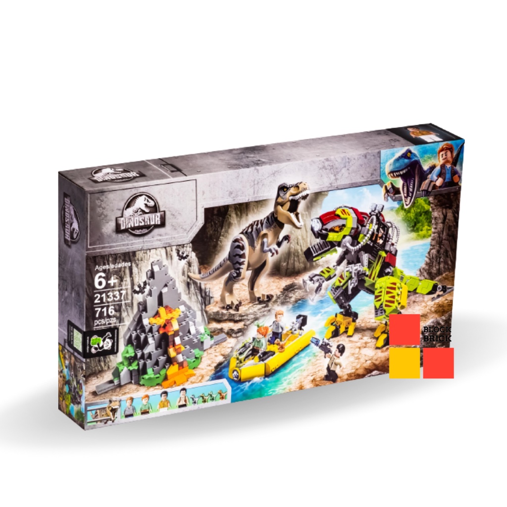 Jual Building Blocks Dinosaurus Brick T rex Jurassic Park T rex VS Dino ...