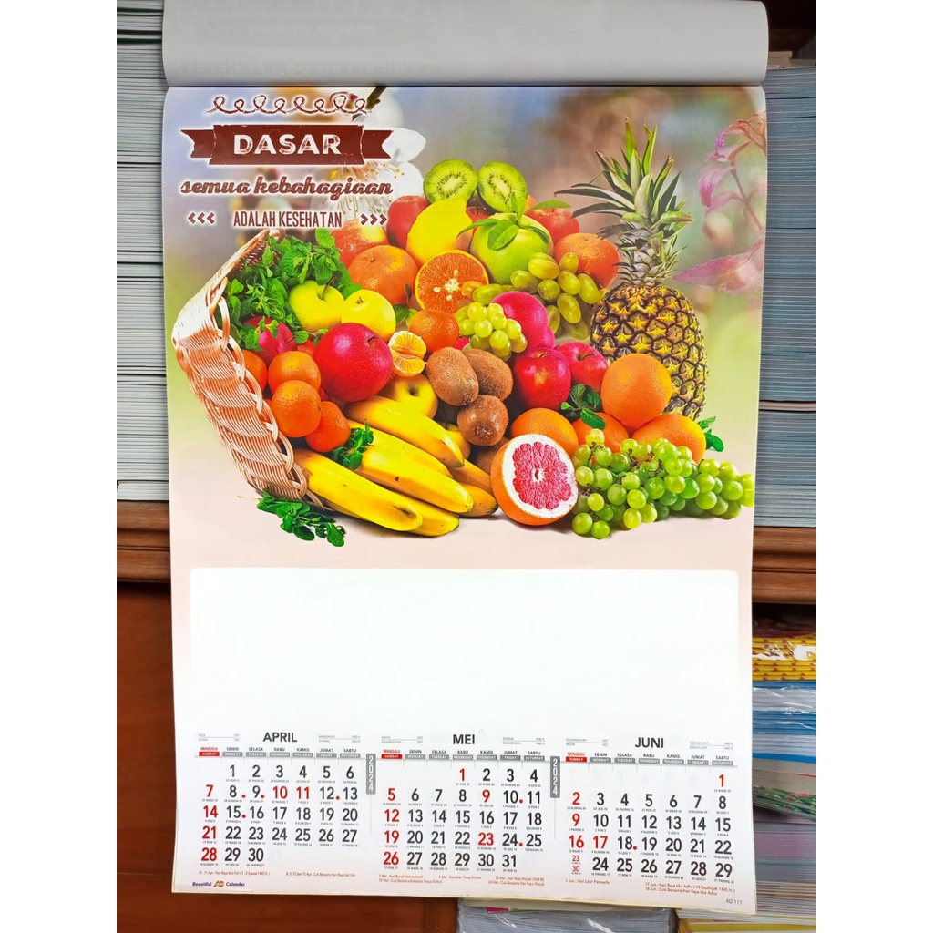 Jual KALENDER DINDING 4 LEMBAR TAHUN 2026 / KALENDER DINDING TRIWULAN ...