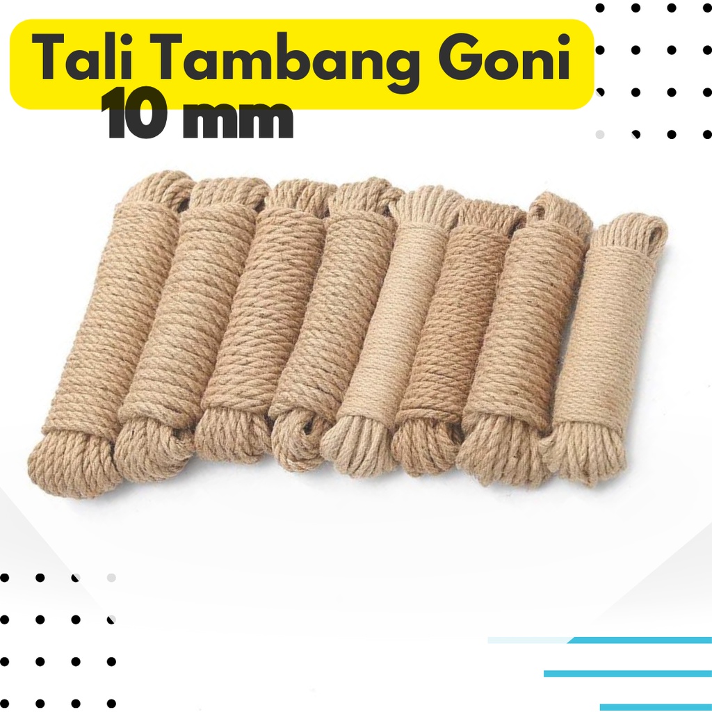 Jual Tali Tambang Goni 10 MM Tali Tambang kecil Rami Goni | Shopee ...