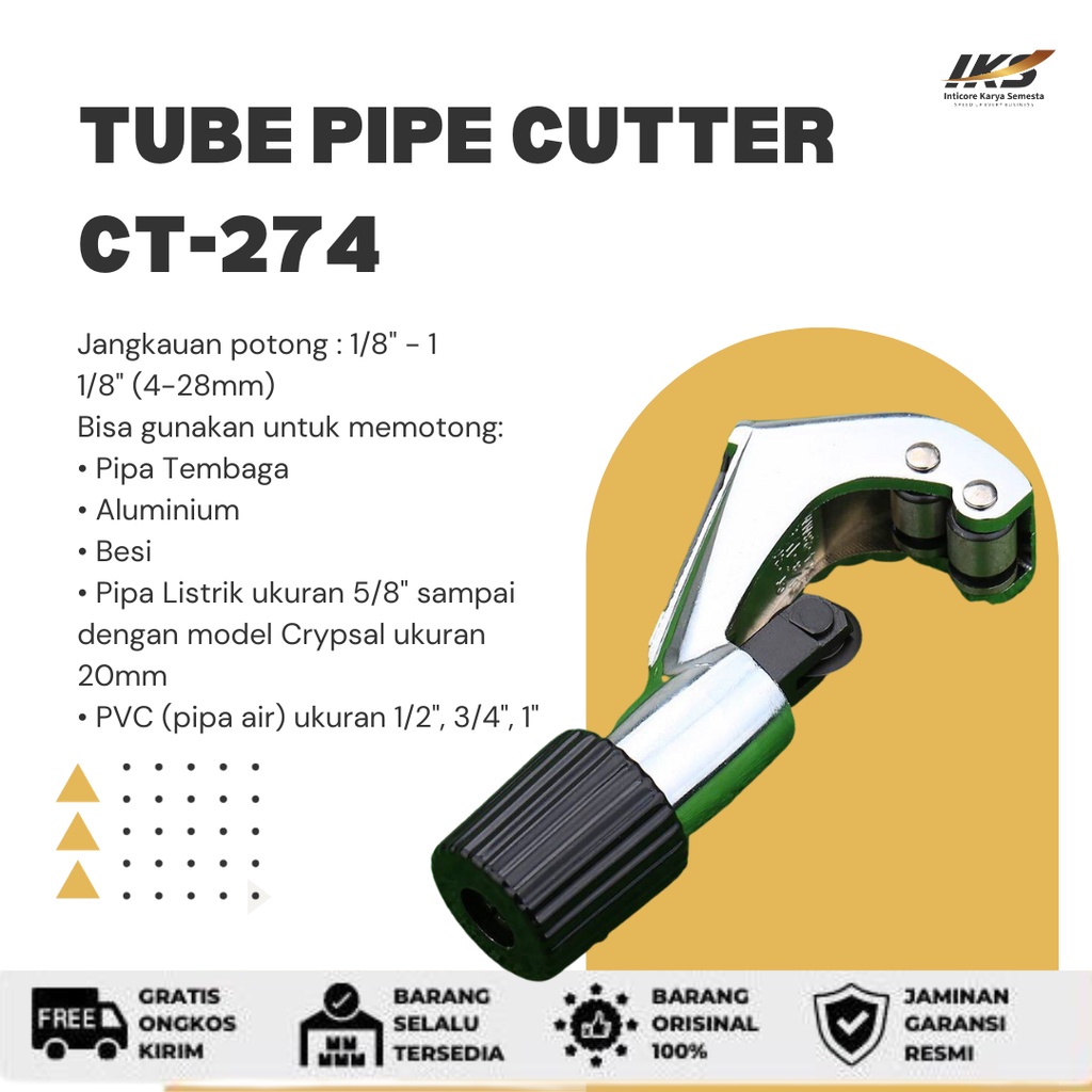 Jual Tube Pipe Round Cutter CT-274 Alat Pemotong Kabel Optik Pipa ...