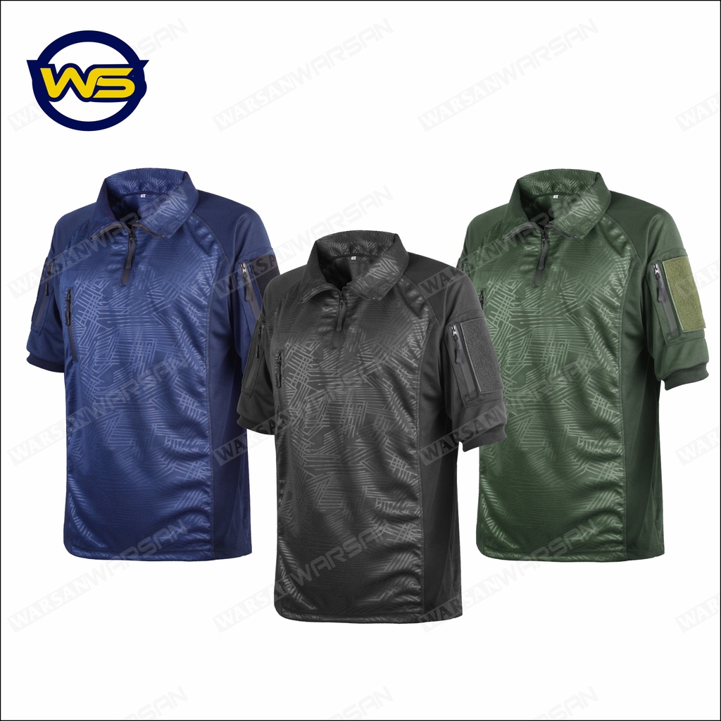 Jual KAOS BDU TACTICAL BAHAN FULL DRYFIT EMBOSS / POLO COMBAT TACTICAL DRYFIT EMBOSS / KAOS BDU ...