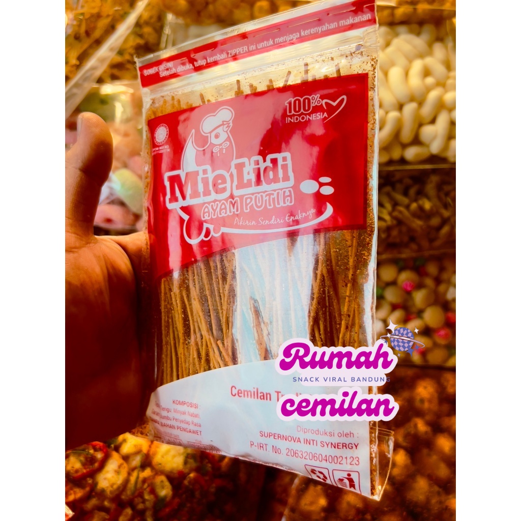 Jual LIDI LIDIAN/MIE LIDI RASA PEDAS DAN ASIN BERAT 70 g RUMAH CEMILAN ...