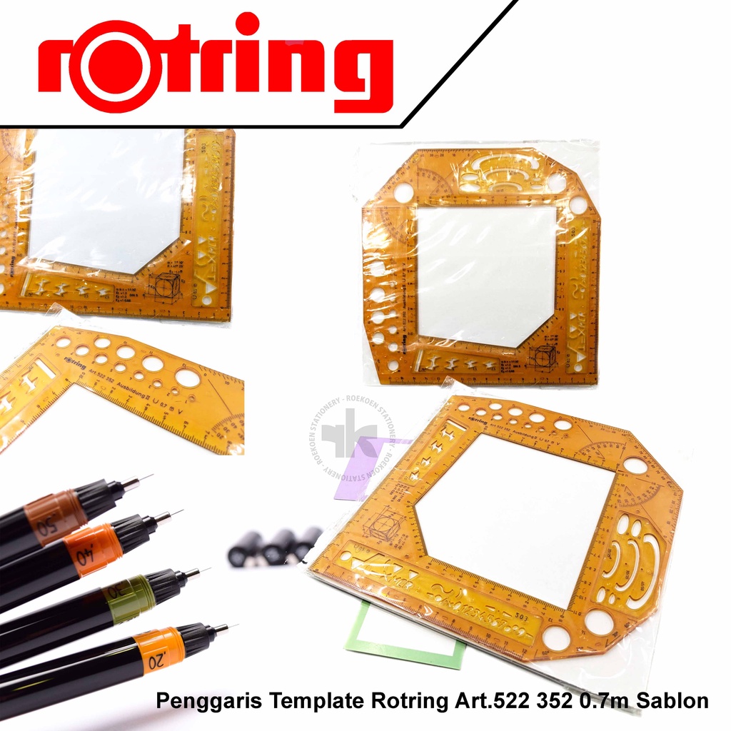 Jual Rotring Penggaris Template / Sablon AusbildungII Art.522 352 0.7m ...