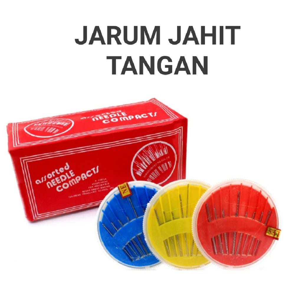Jual Jarum Jahit Tangan / Jarum Jahit Set Wadah / Jarum Jahit Bulat ...