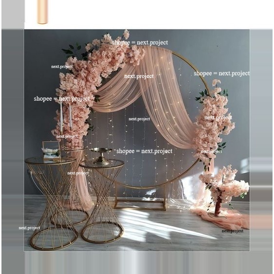 Jual BACKDROP WEDDING MODEL LINGKARAN DENGAN BAHAN BESI HOLO COCOK ...