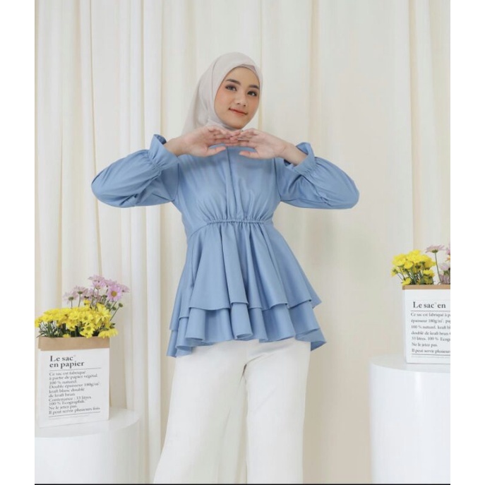 Jual ATASAN WANITA AYUNINDIA Atasan Wanita Lengan Panjang untuk Kerja ...