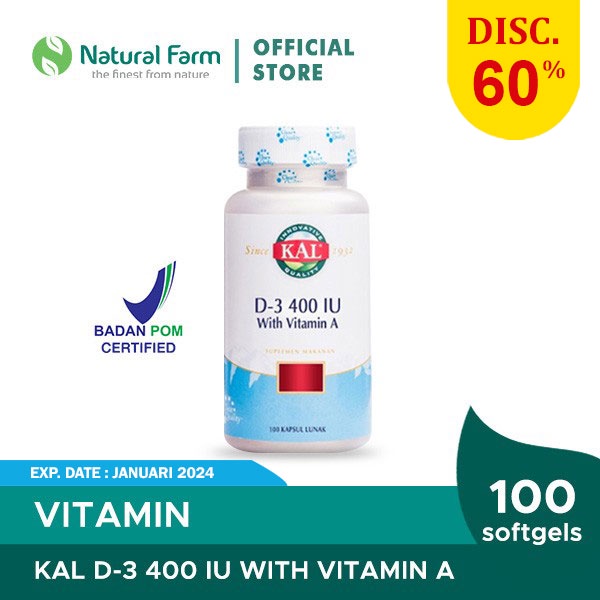 Jual KAL D3 400 IU 100's Softgell [DM] | Shopee Indonesia