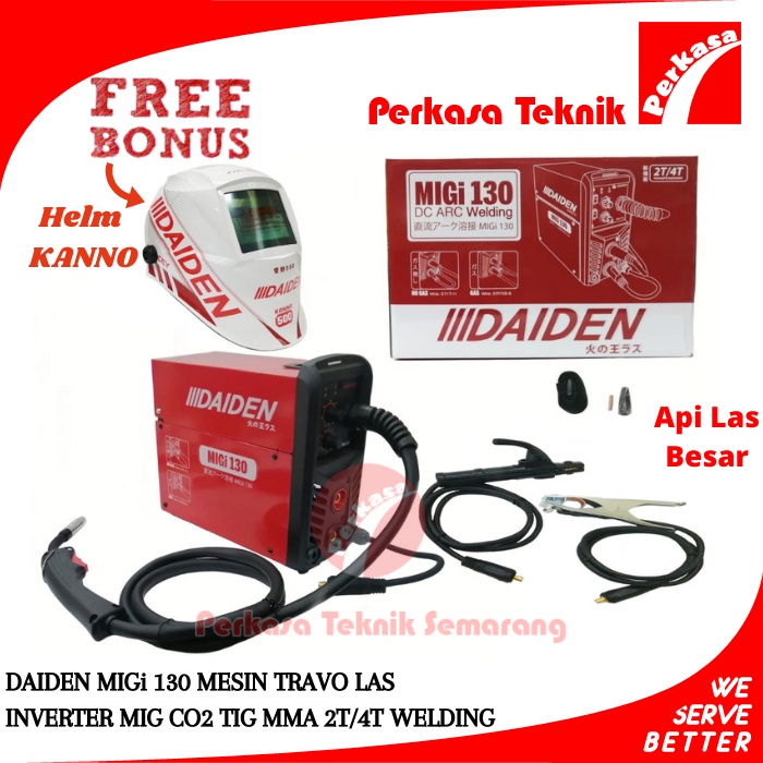 Jual DAIDEN MIGi 130 MESIN TRAVO LAS INVERTER MIG CO2 TIG MMA 2T/4T WELDING | Shopee Indonesia