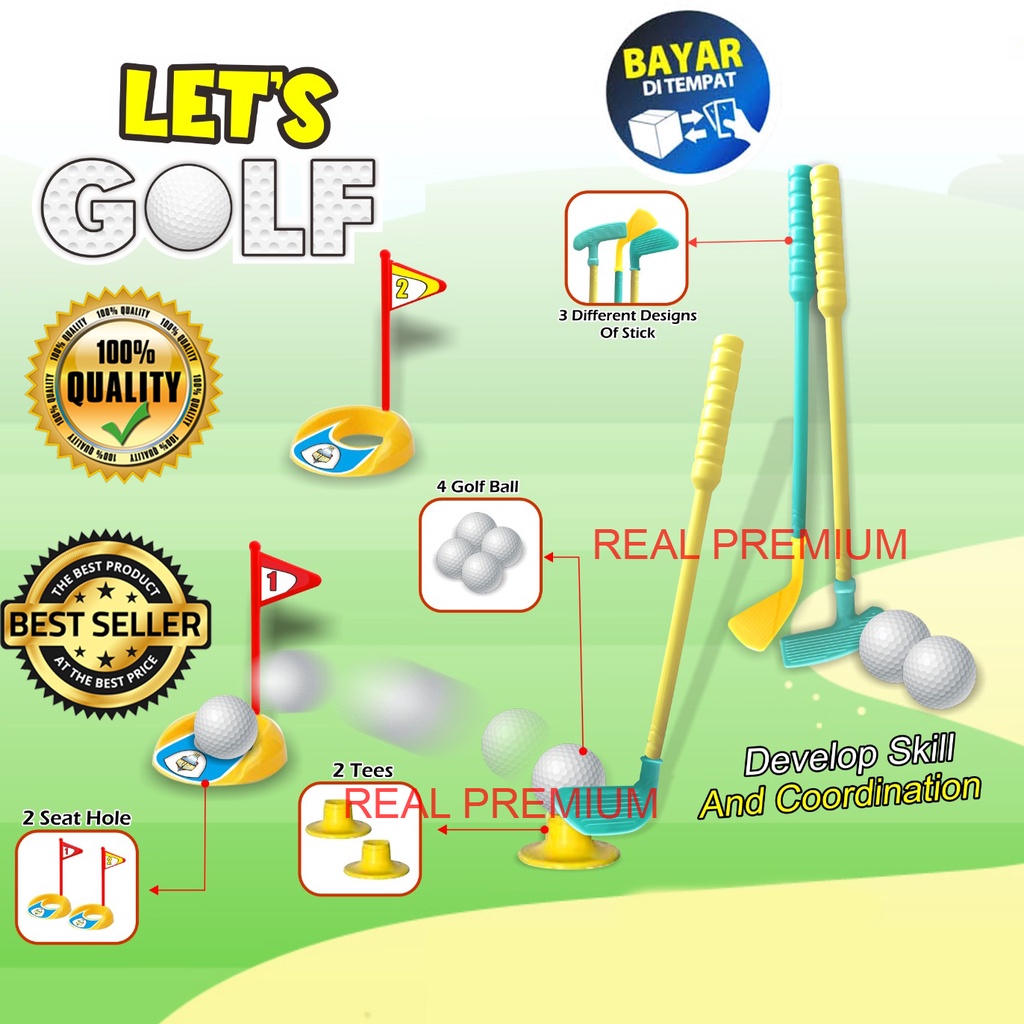 Jual Mainan Edukasi Anak Golf Play Set - Mainan Stik Golf Anak Olahraga ...