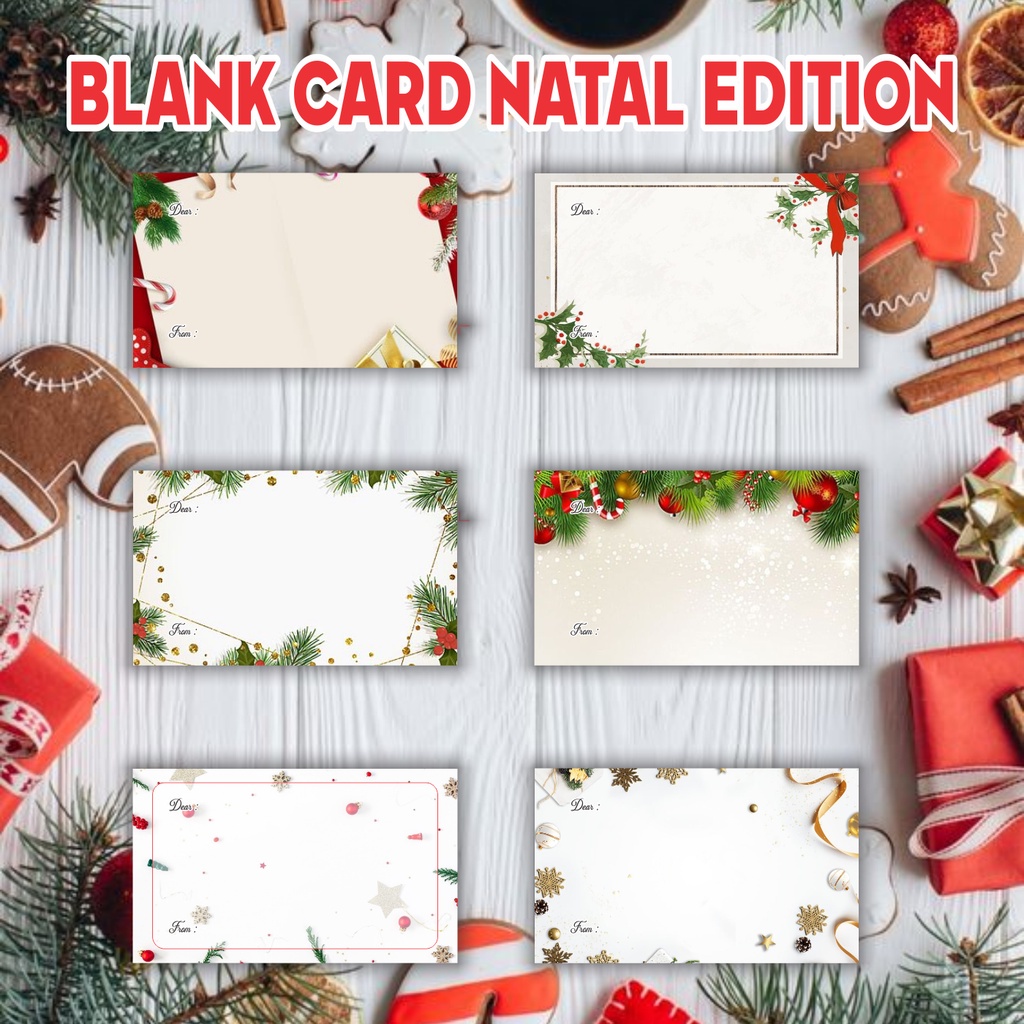 Jual kartu ucapan | Blank Card | NATAL CARD ( MIN ORDER 1 DESAIN 10 PCS ...
