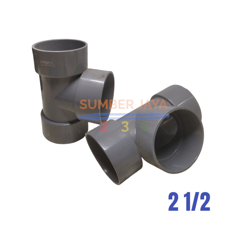 Jual Tee 2 2 1/2 inch Pvc AW Vinilon / T Sambungan Pipa / Tee Pvc 2 1/2 | Shopee Indonesia