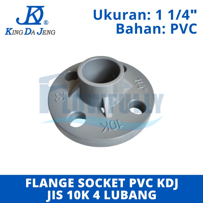 Jual FLANGE PVC AW 1 1/4 INCH KDJ PLENDES FLEN SOCKET PIPA SAMBUNG ...
