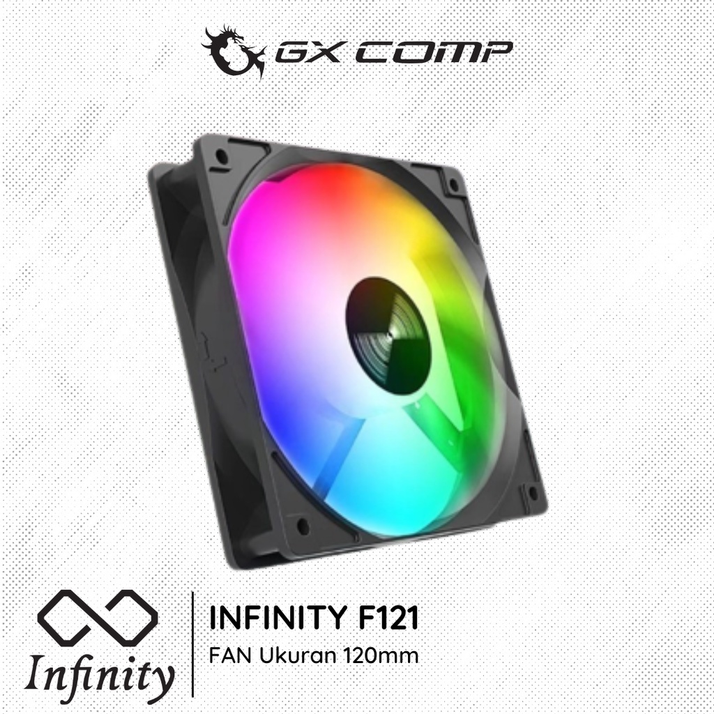 Jual Fan Infinity F121 Rainbow FIX RGB Single FAN - 12CM | Shopee Indonesia