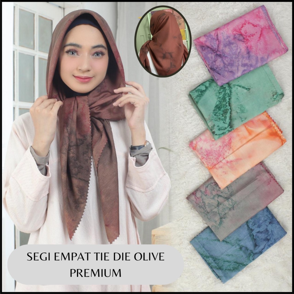 Jual Hijab Jilbab Kerudung Motif Segiempat Segi Empat 4 Premium Voal ...