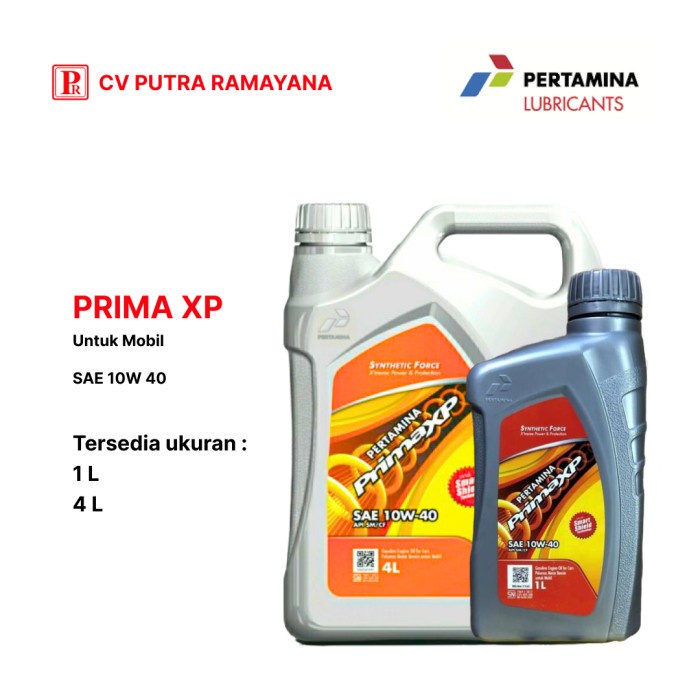 Jual OLI MOTOR MOBIL PERTAMINA PRIMA XP 20W 50 4 L GALON | Shopee Indonesia
