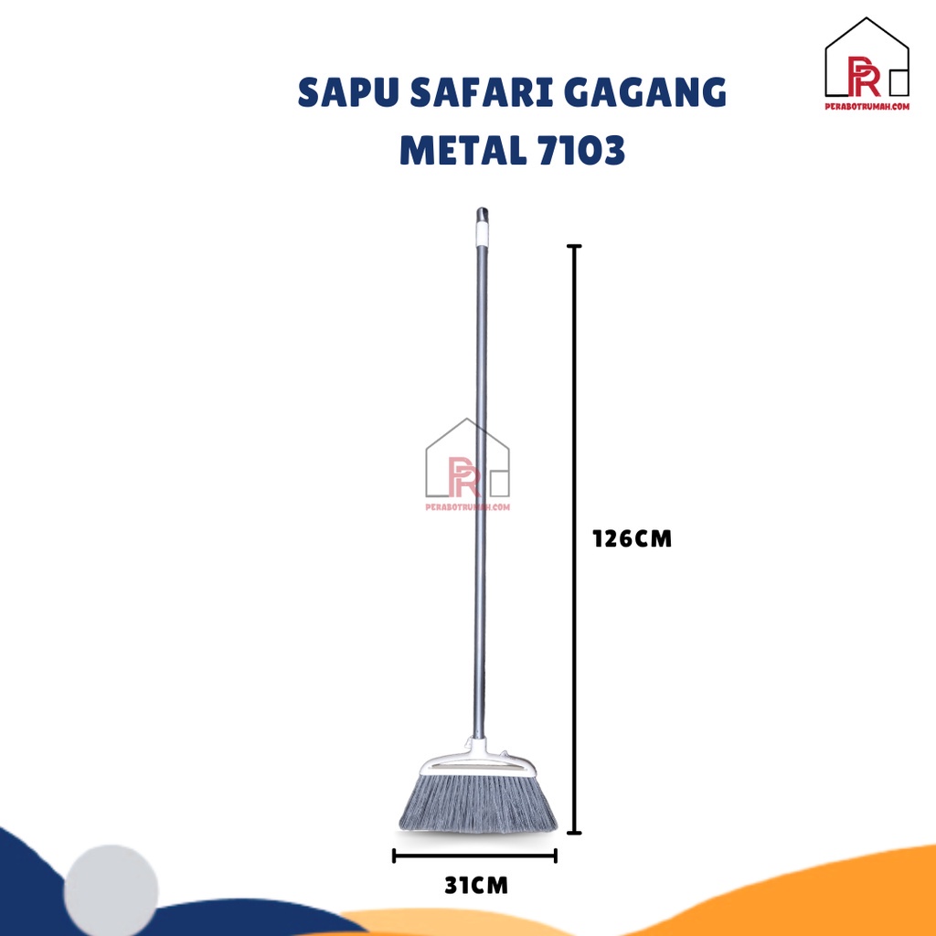 Jual Sapu Safari Gagang Metal / Sapu Lantai Panjang Aesthetic / Sapu ...