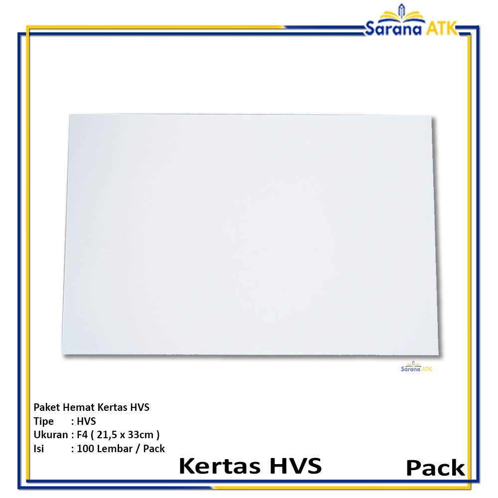 Jual Kertas HVS Putih Ukuran F4 100 Lembar - Paket Hemat | Shopee Indonesia