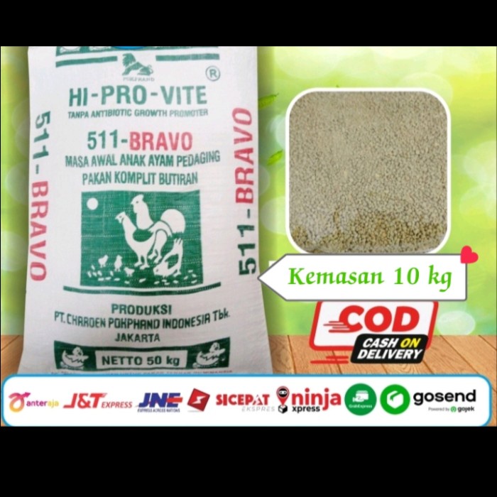 Jual Ready 511 Bravo Crumble Pakan Ayam Pur Daging Umur 1 hari - 21 ...
