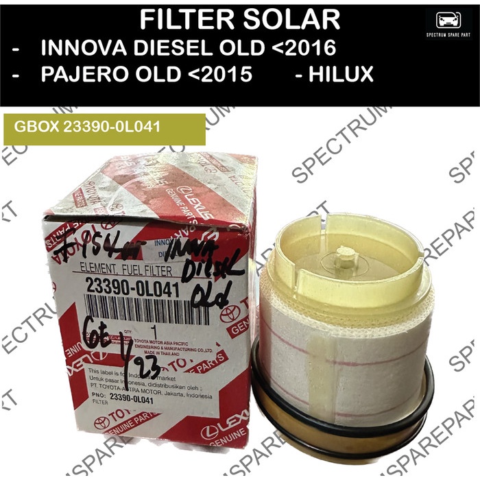 Jual FILTER SOLAR INNOVA DIESEL OLD - PAJERO OLD - FORTUNER OLD - HILUX ...