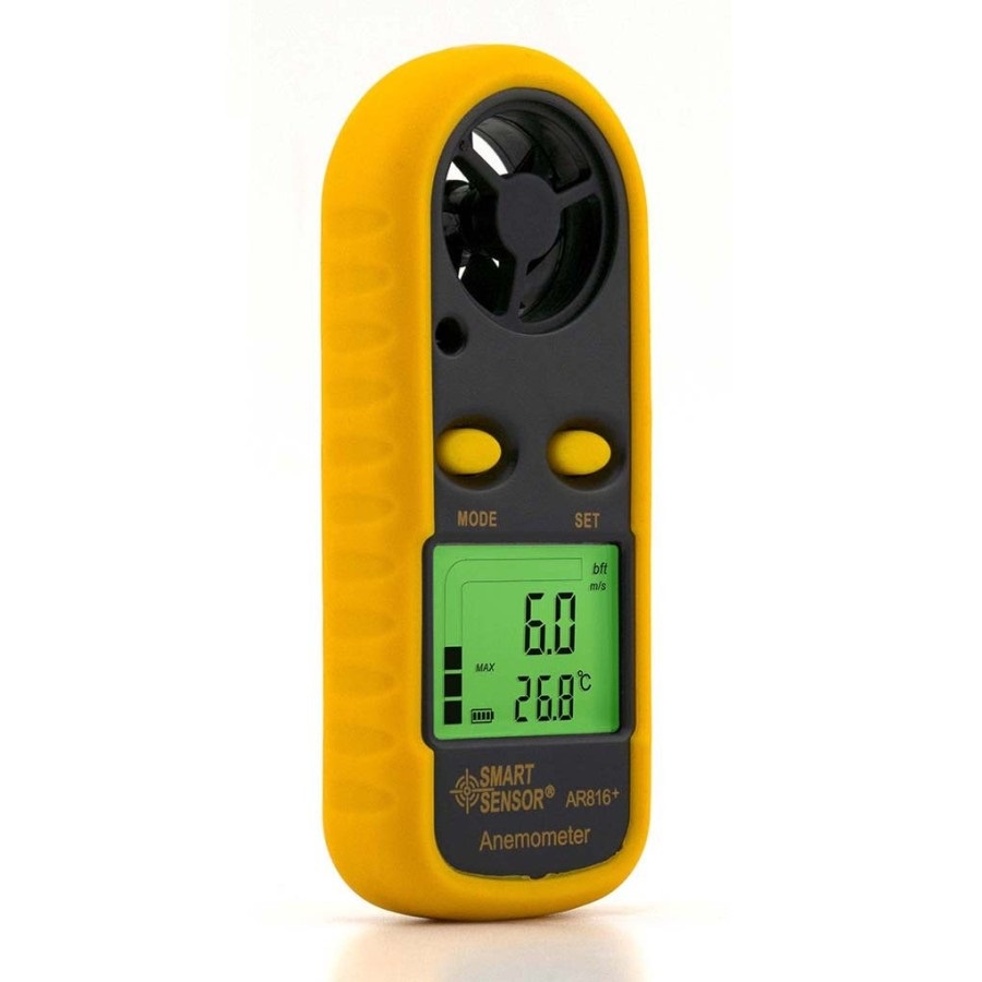 Jual Digital Anemometer Pengukur kecepatan angin thermometer Anemo ...