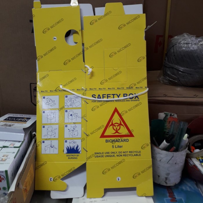 Jual tempat sampah medis safety box biohazard 5 liter | Shopee Indonesia