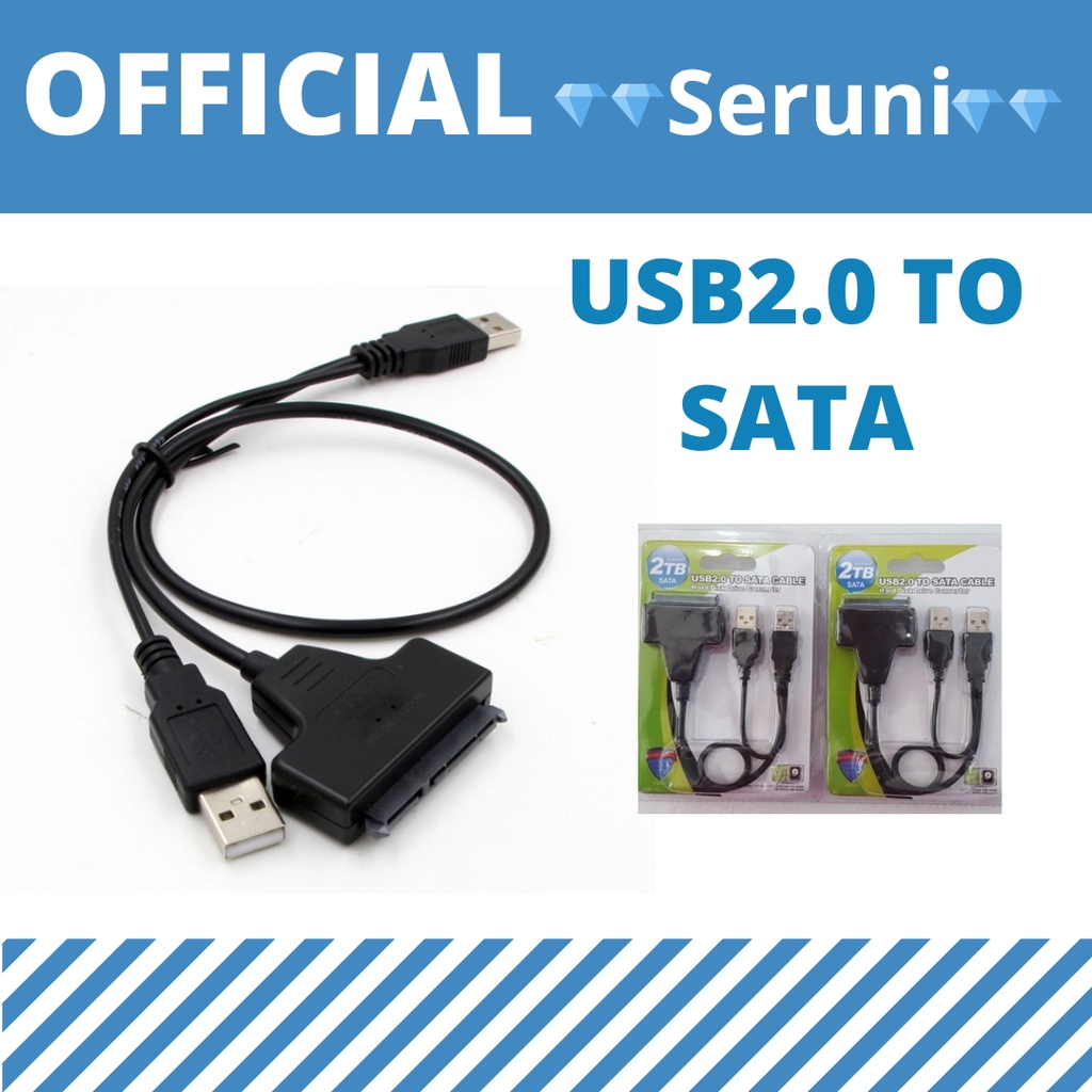 Jual Kabel SATA to USB2.0 HDD SSD 2.5 Inch Adapter Eksternal Laptop ...