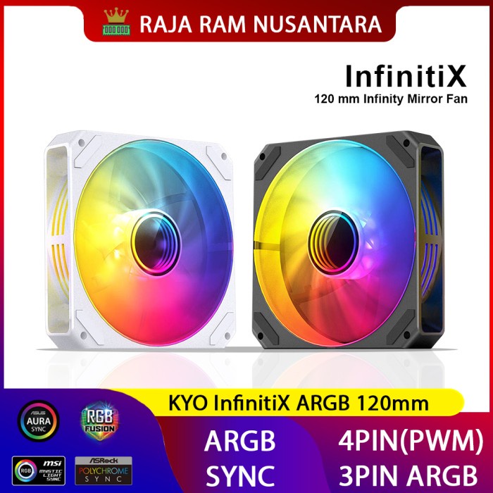 Jual KYO InfinitiX Fan ARGB 120mm ARGB Sync 3 in 1 / 5 in 1 Fan case ...