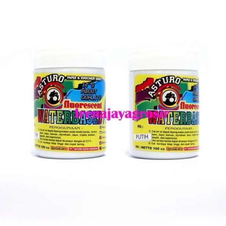 Jual ASTURO cat air putih / cat poster / waterbased 100 cc | Shopee ...