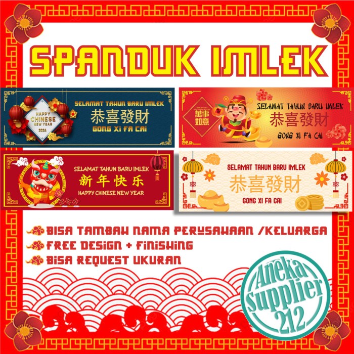 Jual Cetak Spanduk - Banner IMLEK - Gong Xi Fa Cai | Shopee Indonesia