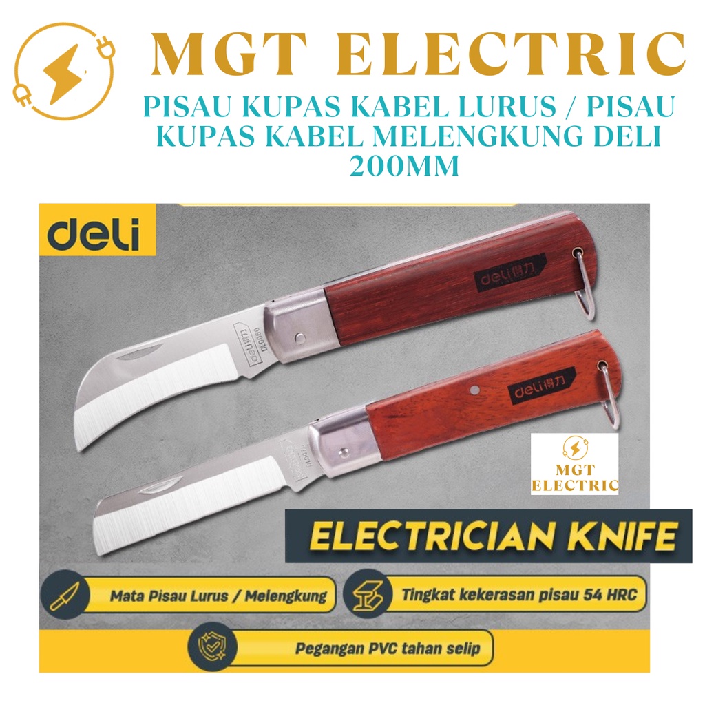 Jual PISAU KUPAS KABEL LURUS / PISAU KUPAS KABEL MELENGKUNG Deli 200mm ...
