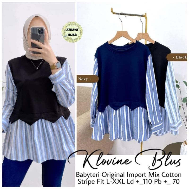 Jual CALLIANA - BLOUSE GARIS GARIS READY KIRIM SABRINA KLOVINA NOVIA ...